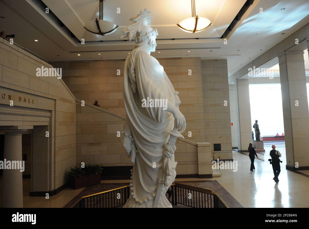 A replica of the Statue of Freedom which was on display in Russell ...
