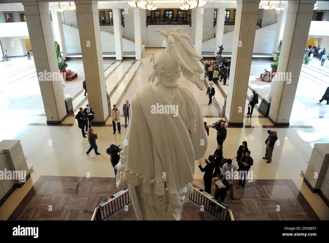 A replica of the Statue of Freedom which was on display in Russell ...