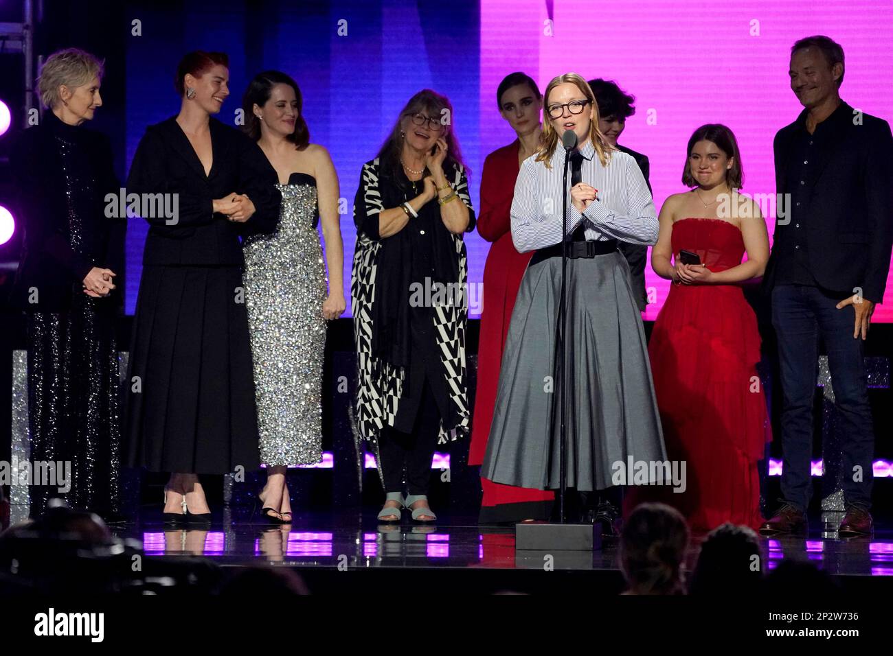 Sheila McCarthy, from left, Jessie Buckley, Claire Foy, Judith Ivey ...