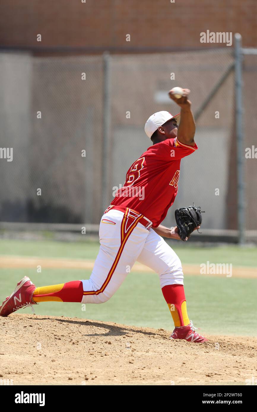 James Monroe's Jason Pineda #8 in action against George Washington ...