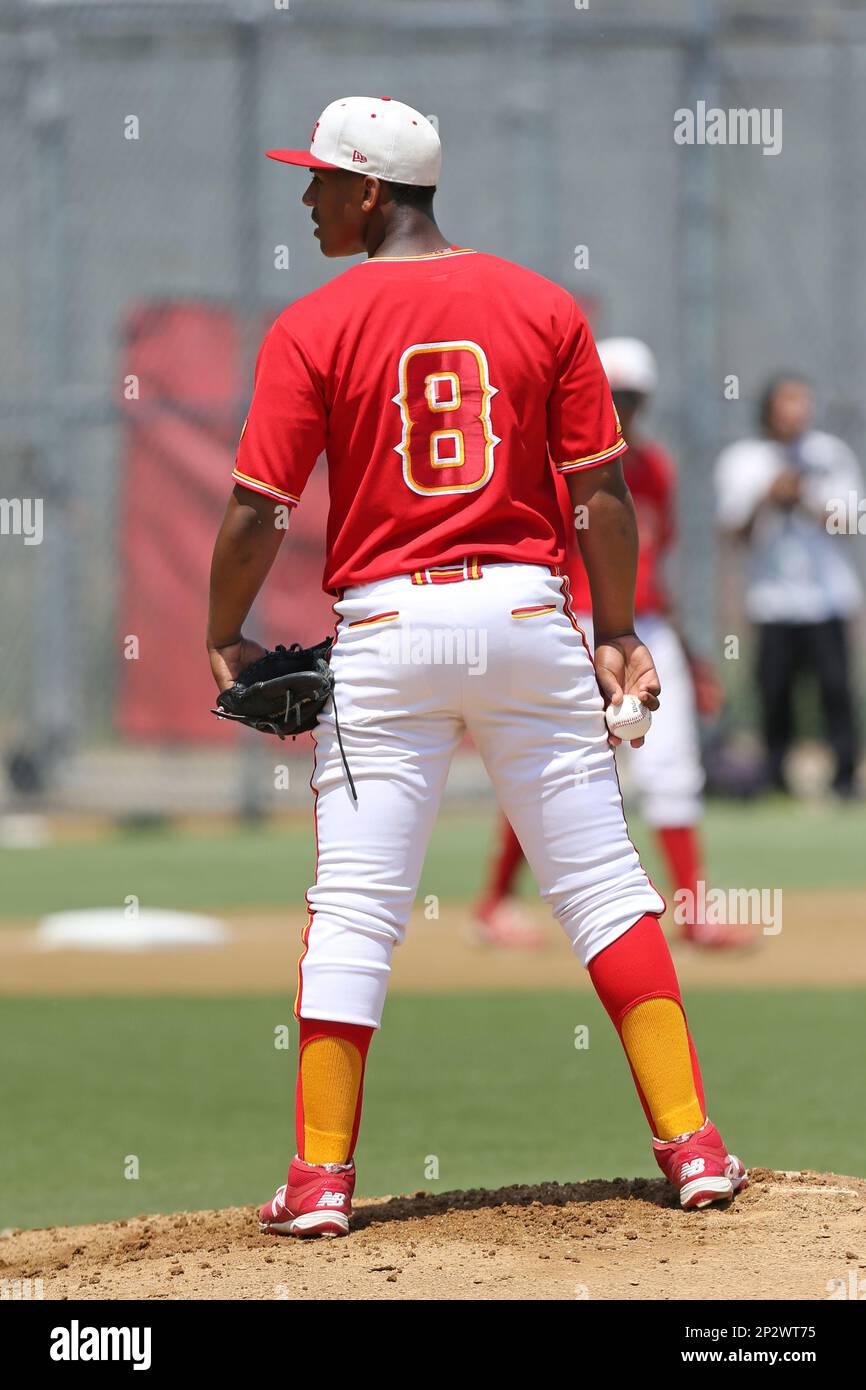 James Monroe's Jason Pineda #8 in action against George Washington ...