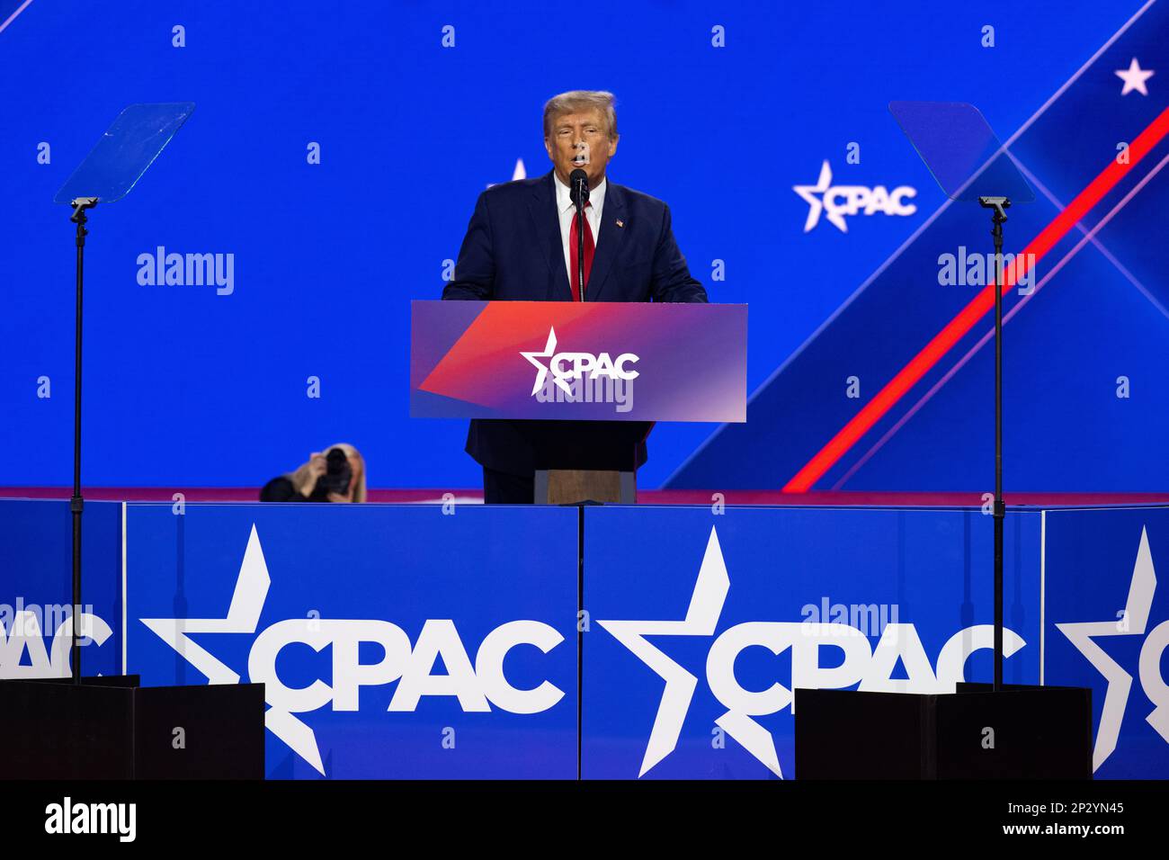 Der ehemalige US-Präsident Donald J. Trump äußert sich am Samstag, den ...