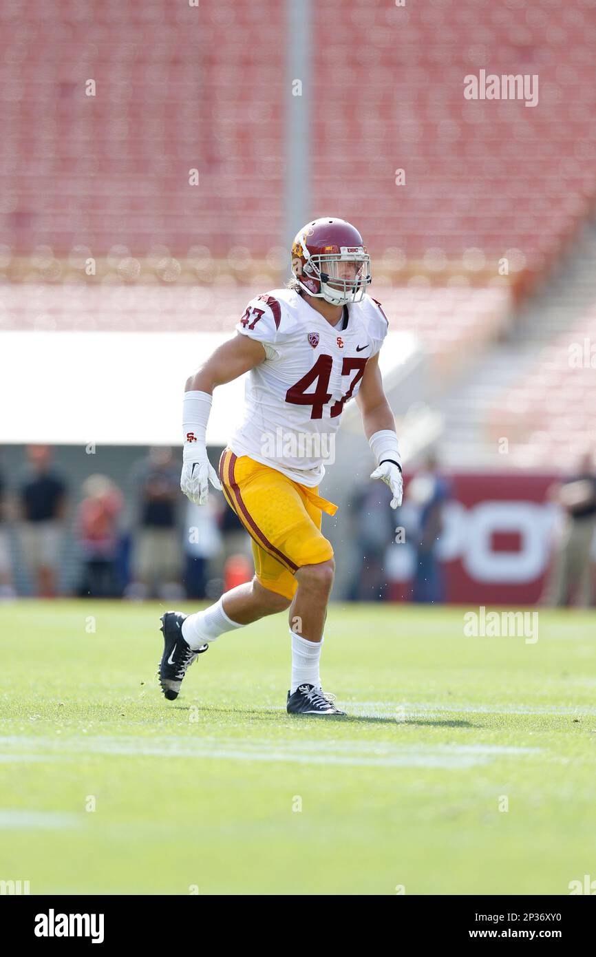 April 11, 2015: USC Trojans linebacker Scott Felix (47) during the USC ...