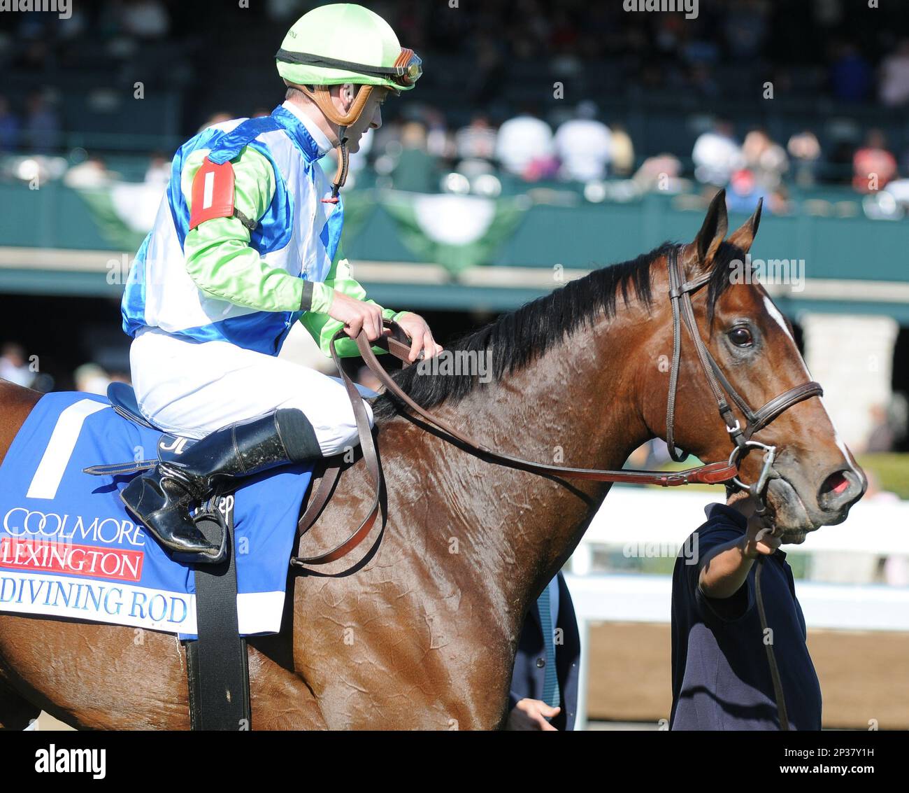 April 11, 2015 - Lexington, KY, U.S. - Divining Rod and jockey Julien ...