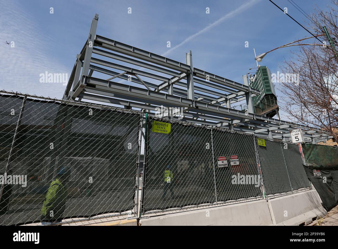 A general view of the exterior of Wrigley Field, home of the Chicago ...