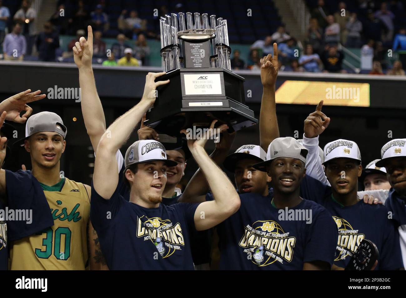 14 March 2015: Notre Dame seniors Pat Connaughton (left) and Jerian ...