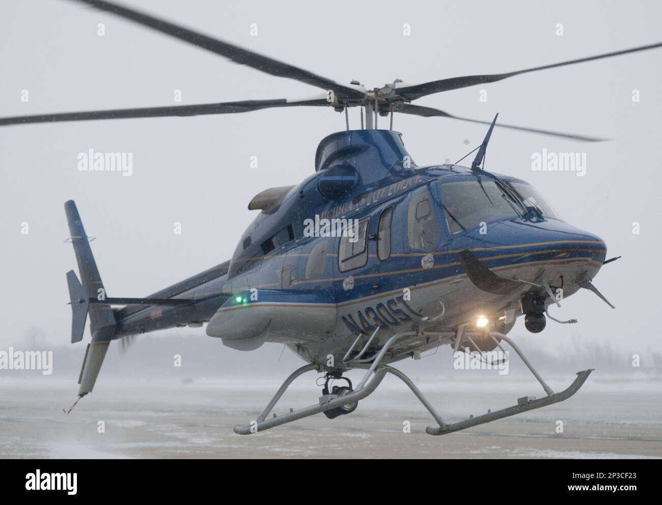 In a Feb. 24, 2015 photo, Michigan State Police helicopter Trooper One ...