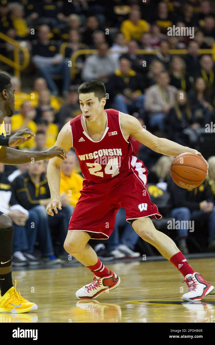 January 31, 2015: Wisconsin Badgers guard Bronson Koenig (24) during a ...