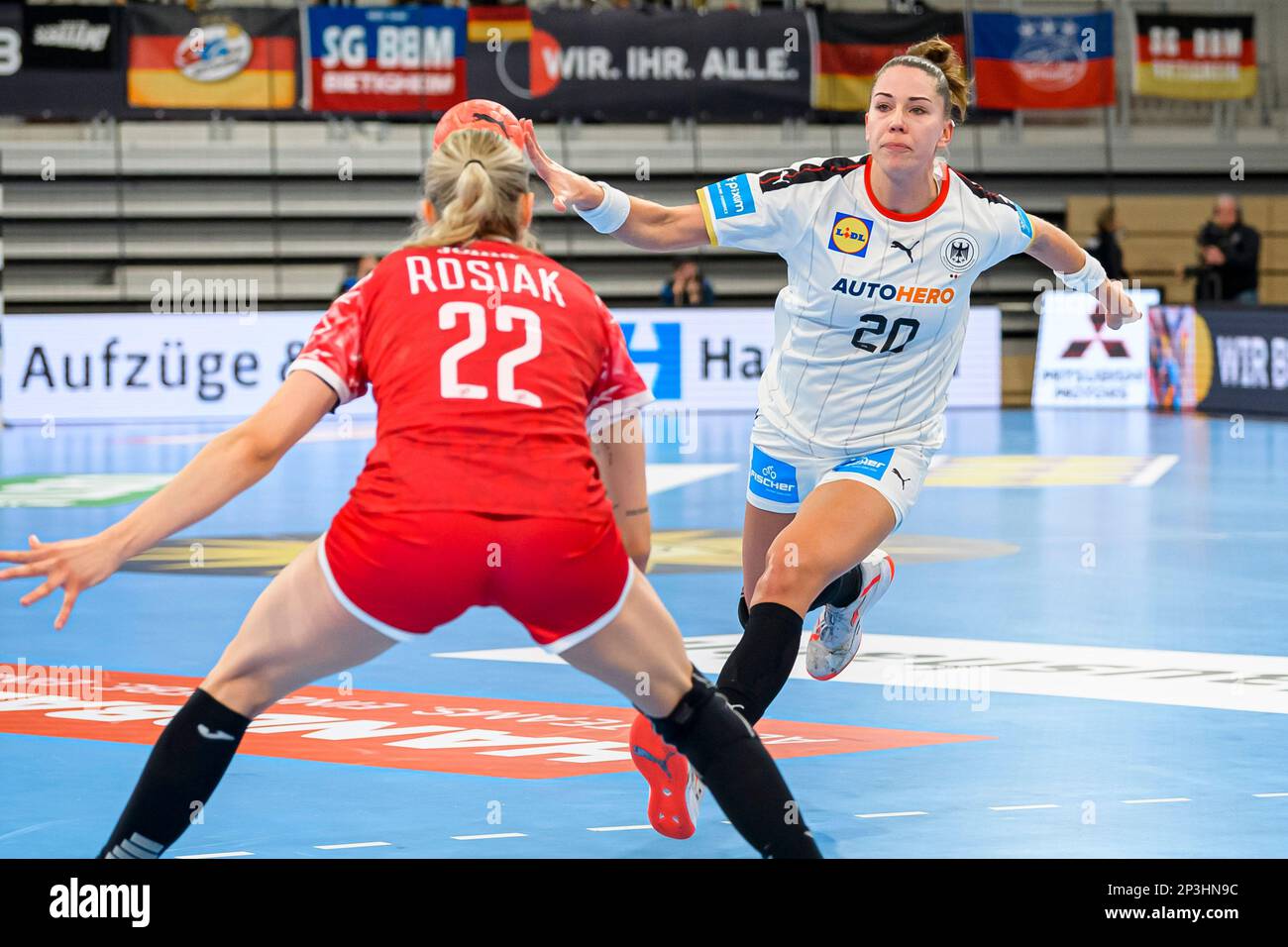 05. März 2023, Baden-Württemberg, Heidelberg: Handball, Frauen ...