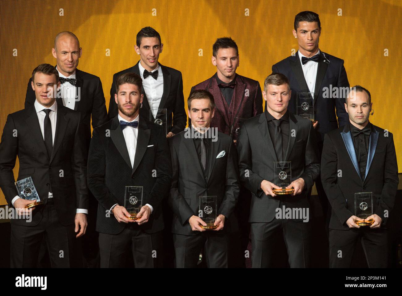 First row from left: Manuel Neuer, Sergio Ramos, Philipp Lahm, Toni ...
