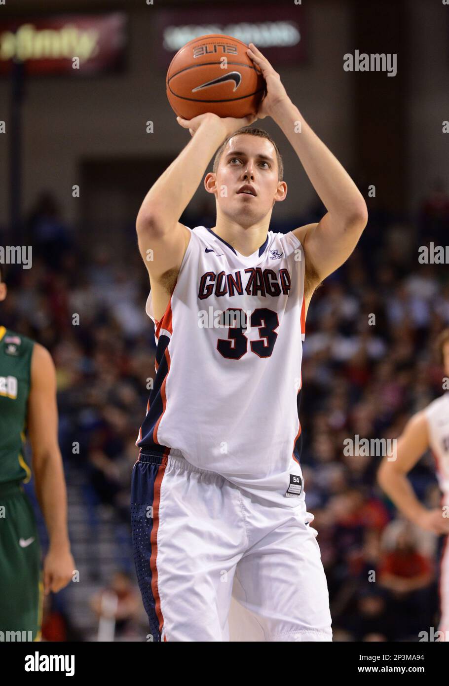 08 January 2015: Gonzaga freshman forward Domantas Sabonis (11) shoots a free throw during the ...