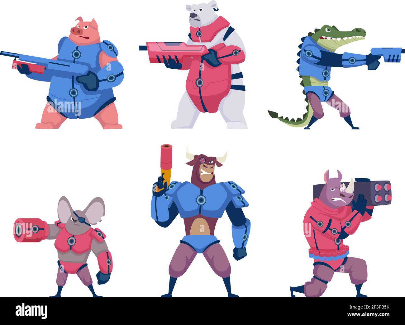 Tierkrieger. Fantasy-Zoo-Charaktere in aggressiver Action bringen ...