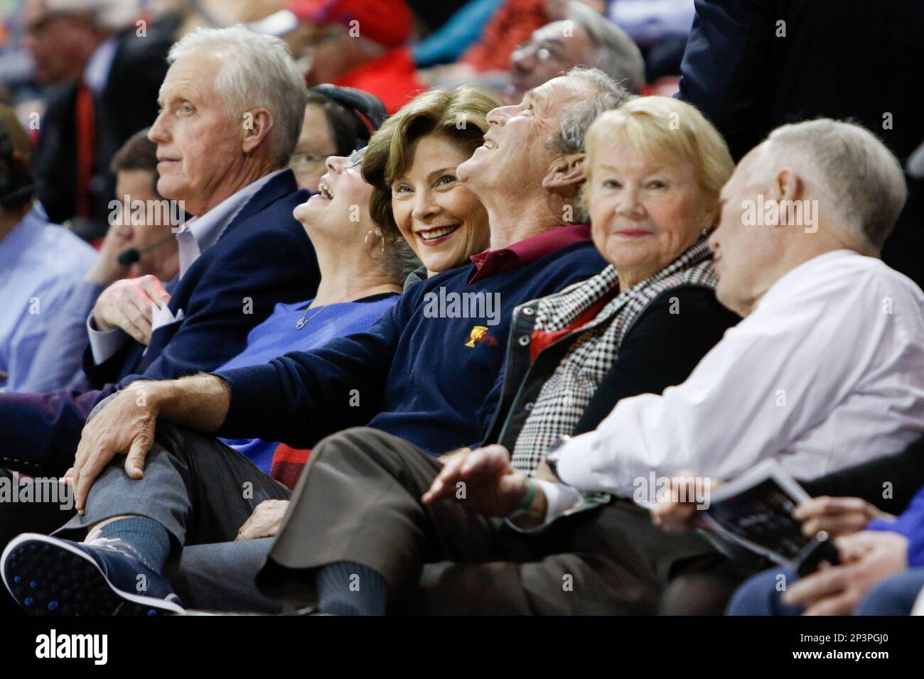 17 DEC 2014: President George W. Bush and First Lady Laura Bush are ...