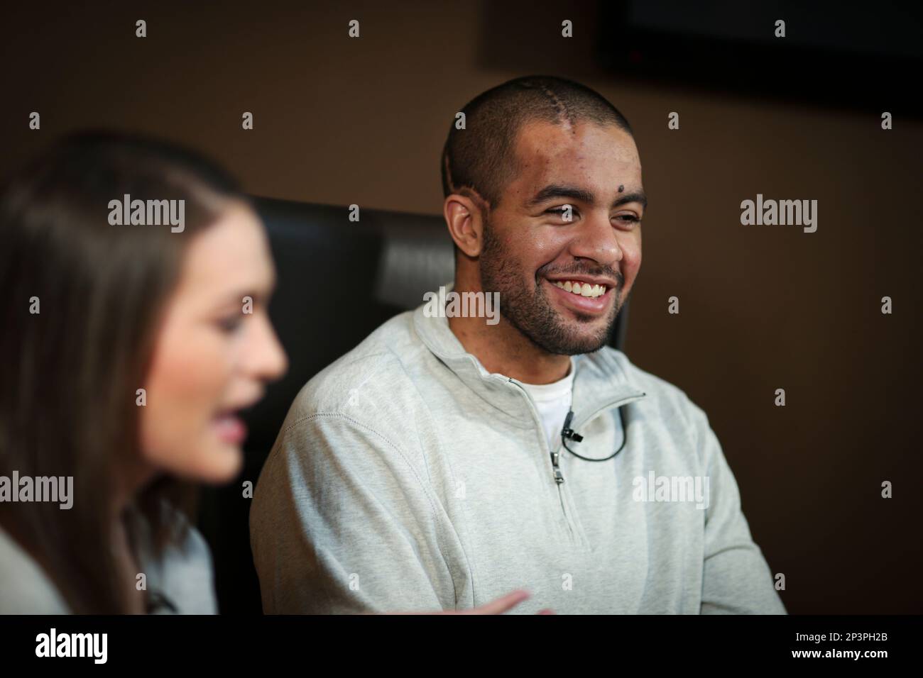 In this photo taken on Wednesday, Dec. 17, 2014, Isaac Kolstad smiles ...