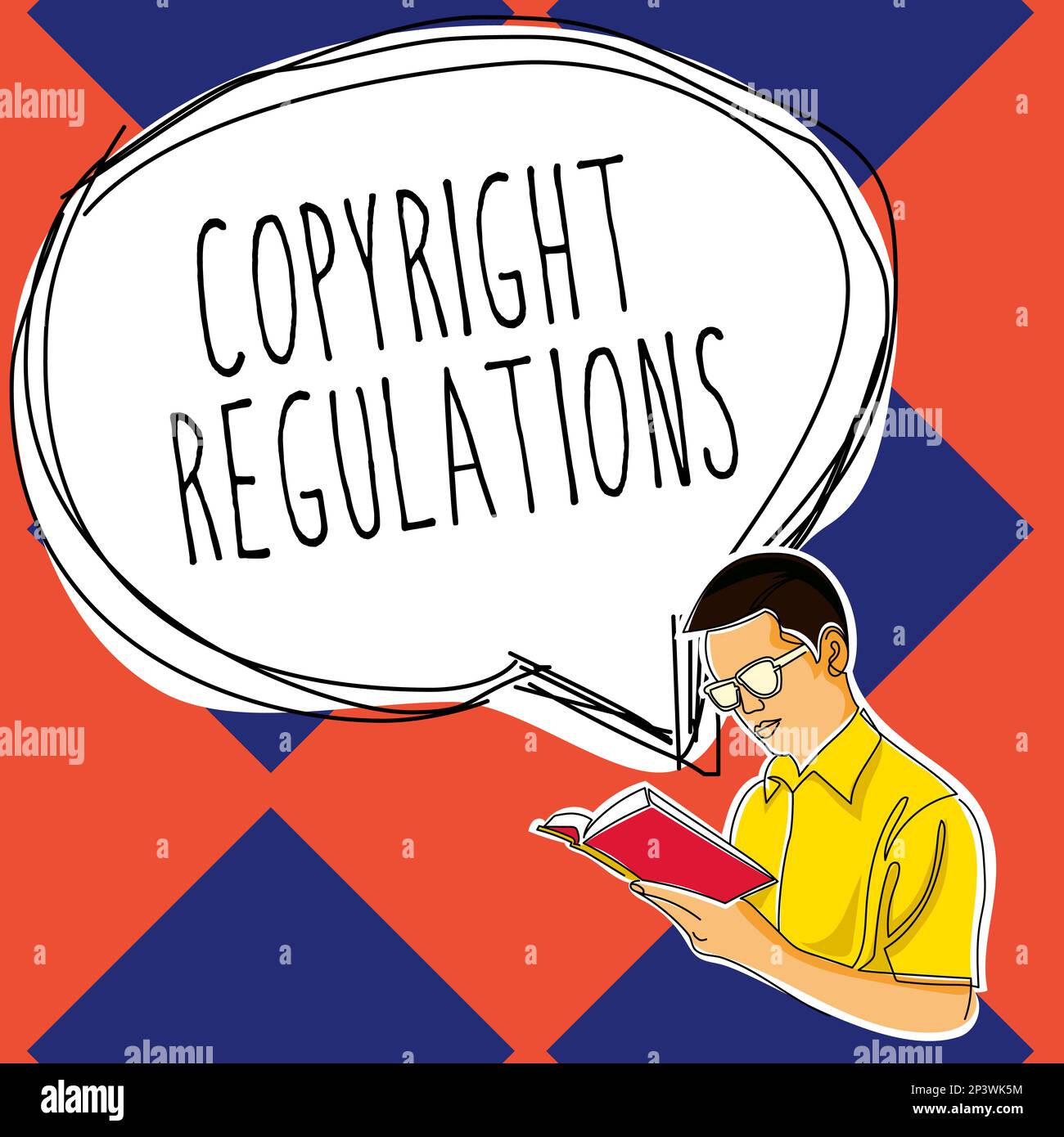 Textunterschrift mit Copyright-Bestimmungen. Das Internet-Konzept des ...