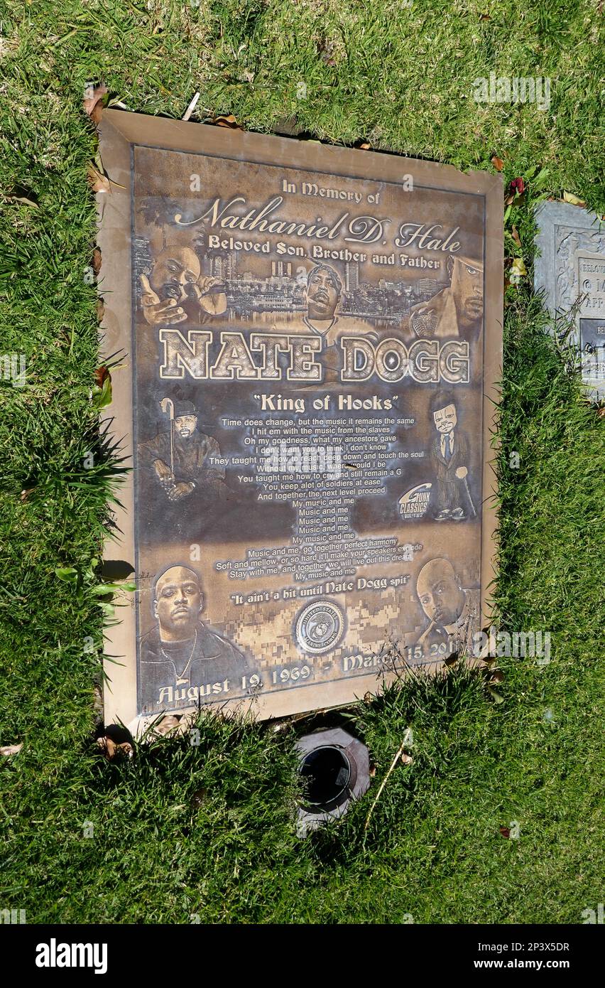 Long Beach, Kalifornien, USA 2. März 2023 Rapper Nate Dogg's Grave in ...
