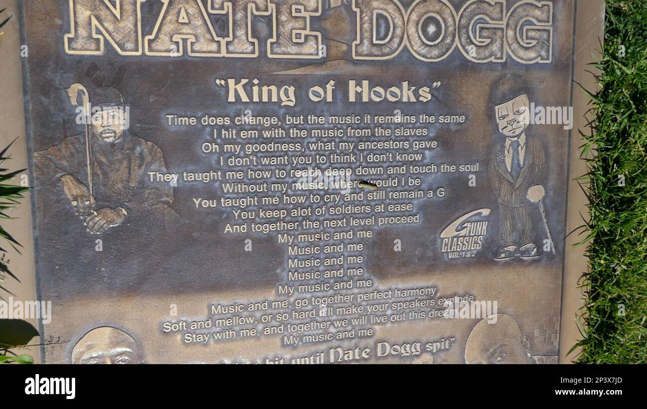 Long Beach, Kalifornien, USA 2. März 2023 Rapper Nate Dogg's Grave in ...