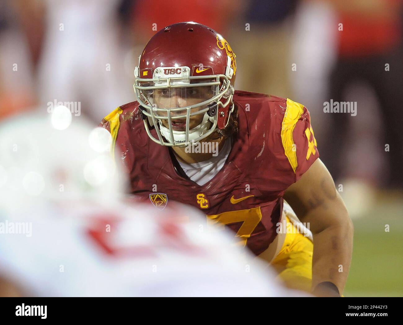 August 30, 2014, Los Angeles, CA...USC Trojans outside linebacker (47 ...
