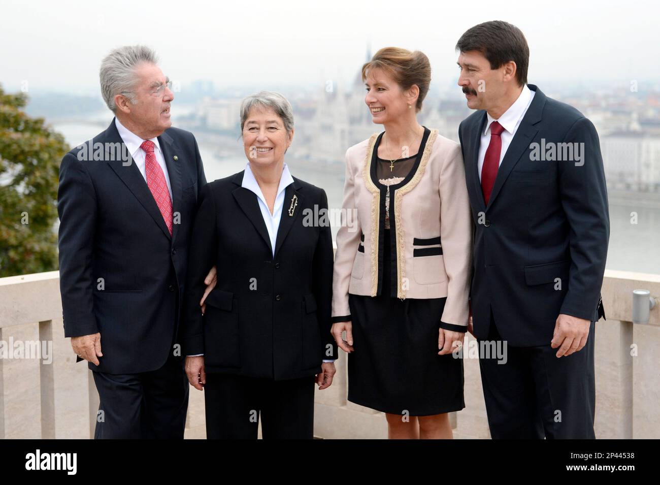 Austrian President Heinz Fischer, left, and his wife, Margit Fischer ...