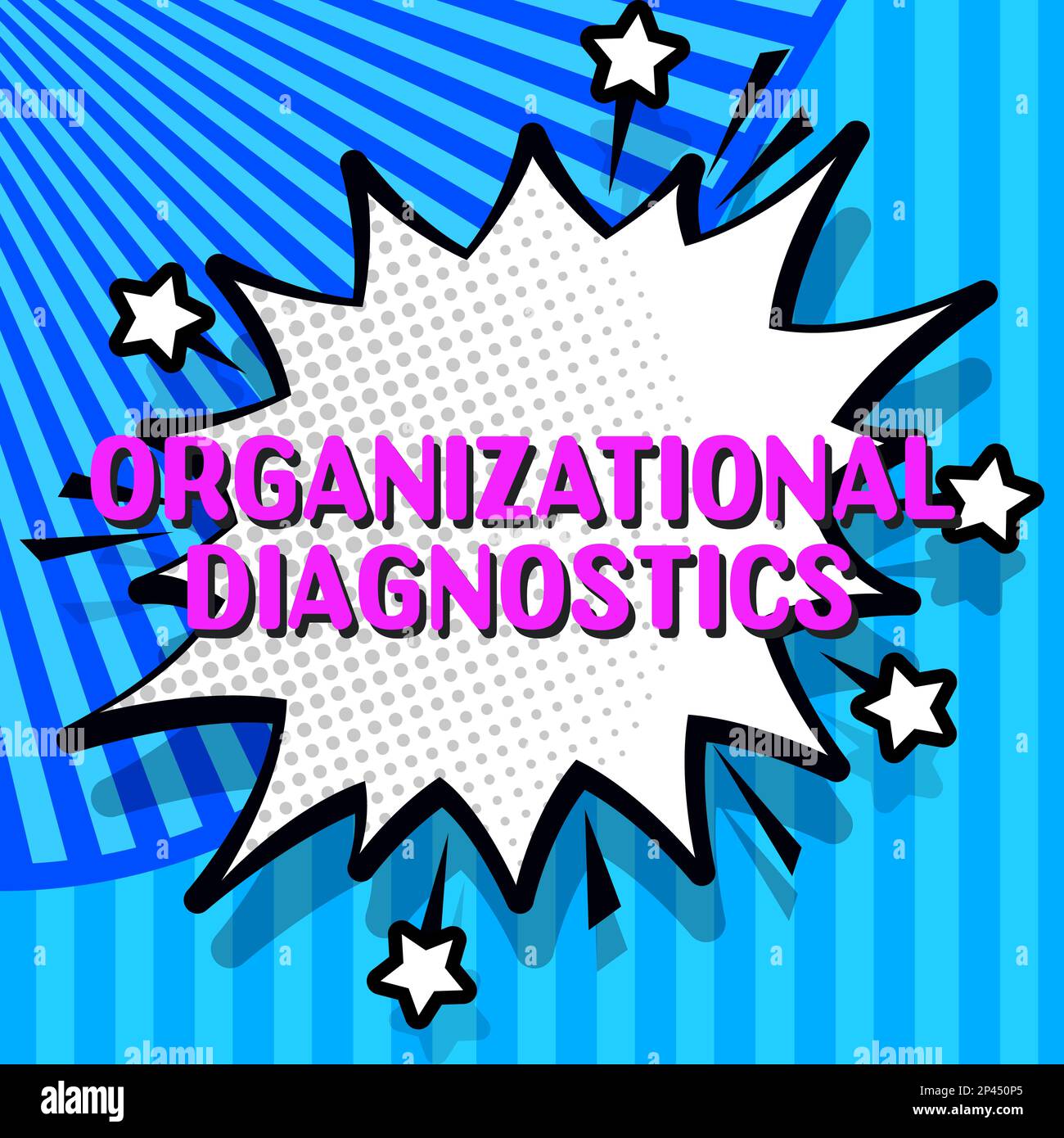 Textüberschrift zur Präsentation der Organisationsdiagnose. Konzept bedeutet die Untersuchung ...