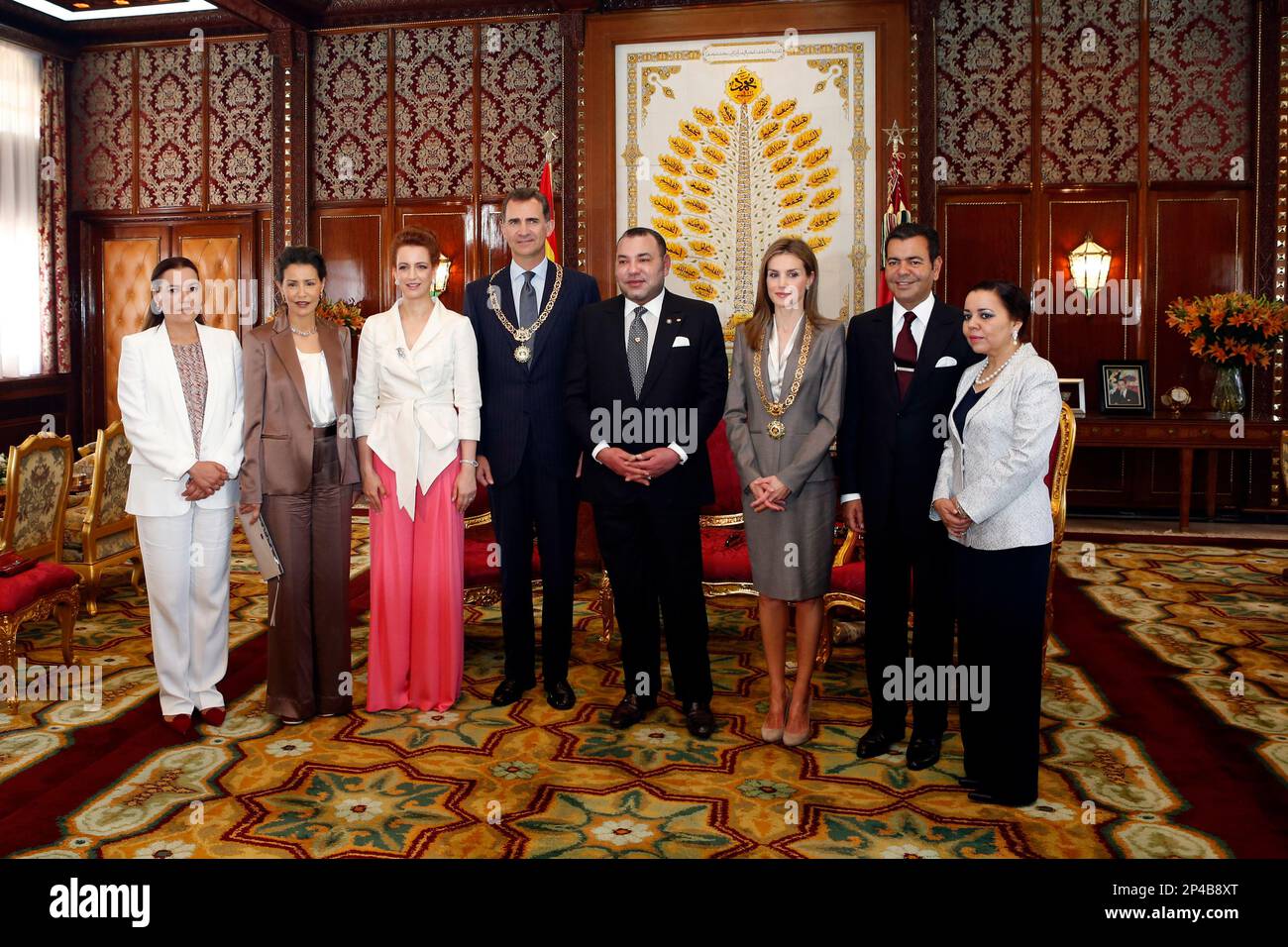From left to right : Princess Lalla Hasna, Princess Lalla Meryem ...