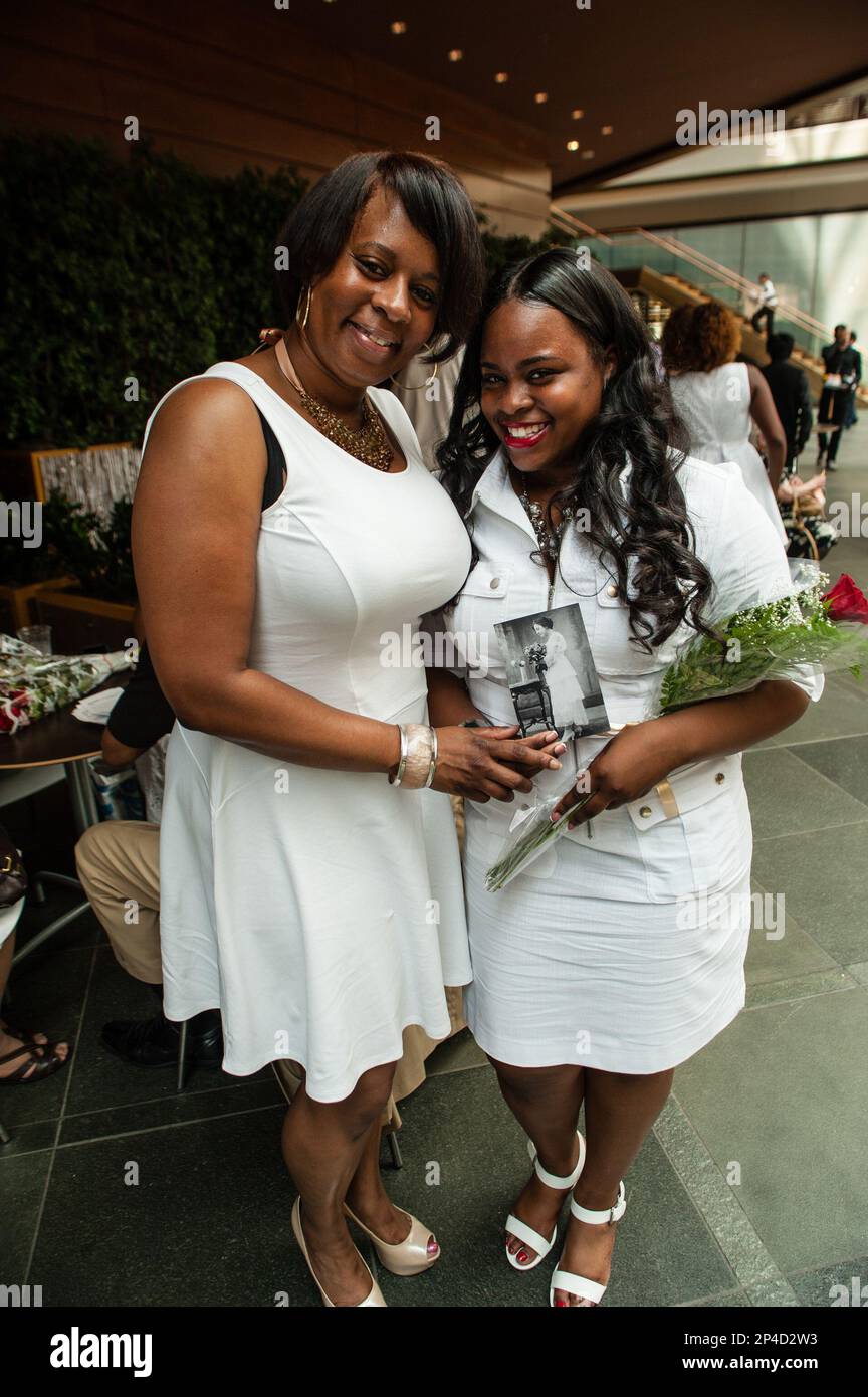 Imani Bullock, right, stands with her mother, Wendy, at commencement ...