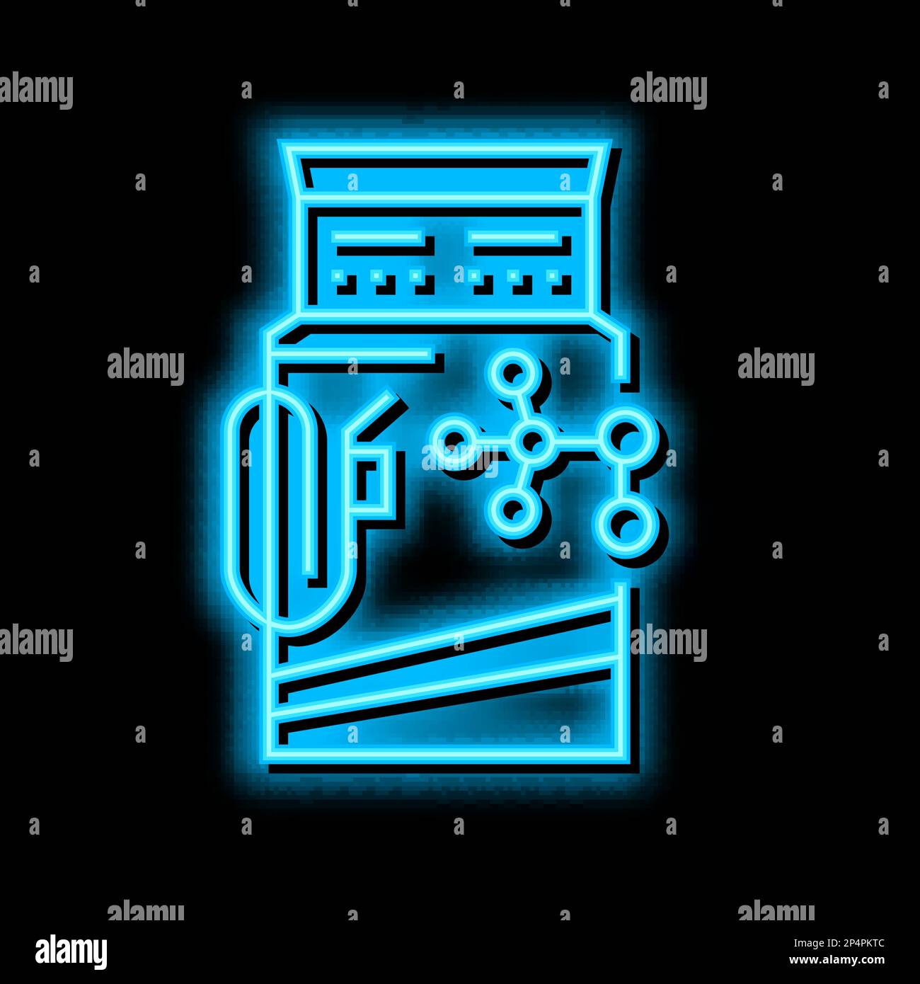 Abbildung des Neonleuchtsymbols der Methanol-Tankstelle Stock ...