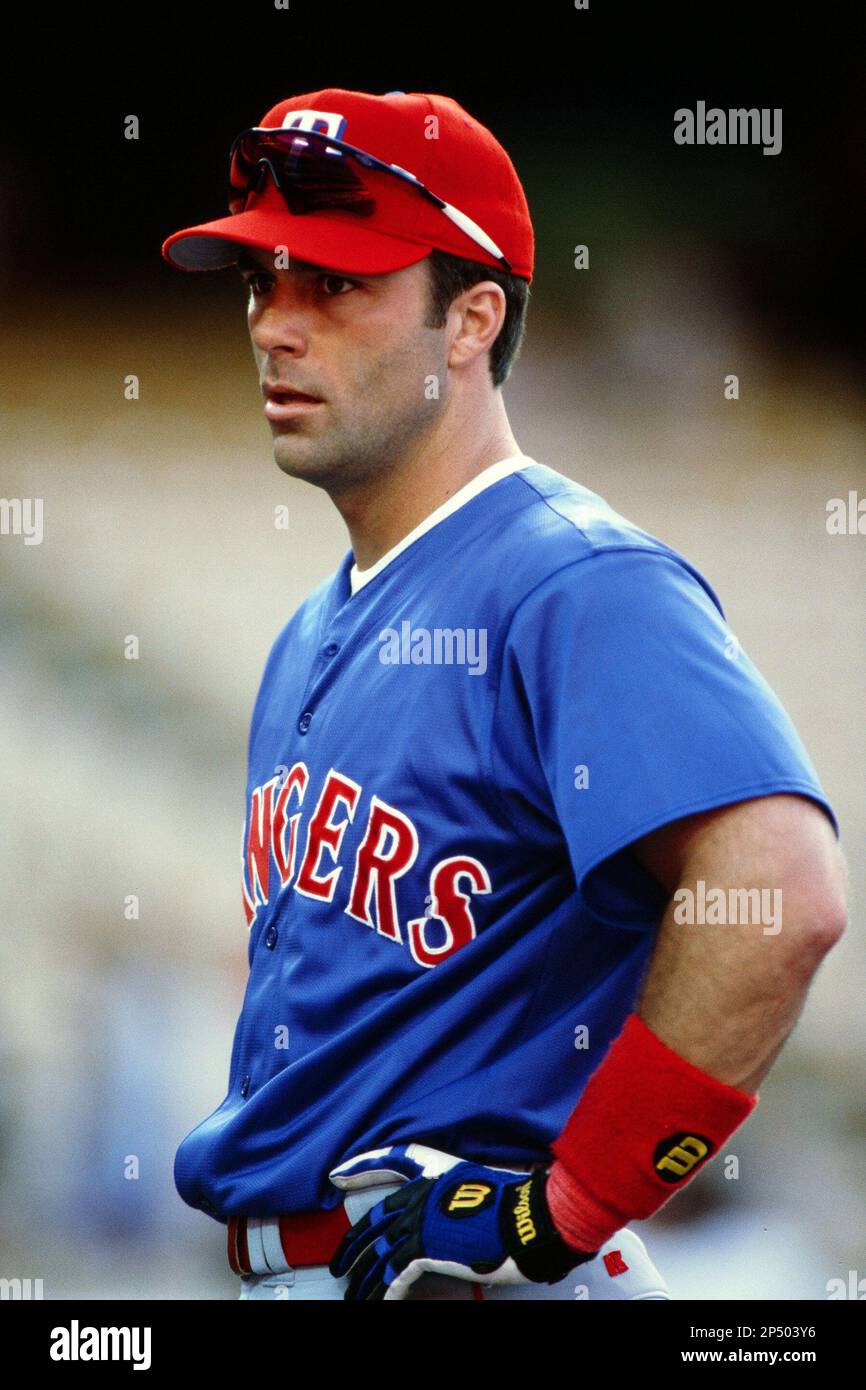 Todd Zeile of the Texas Rangers during a game against the Los Angeles ...