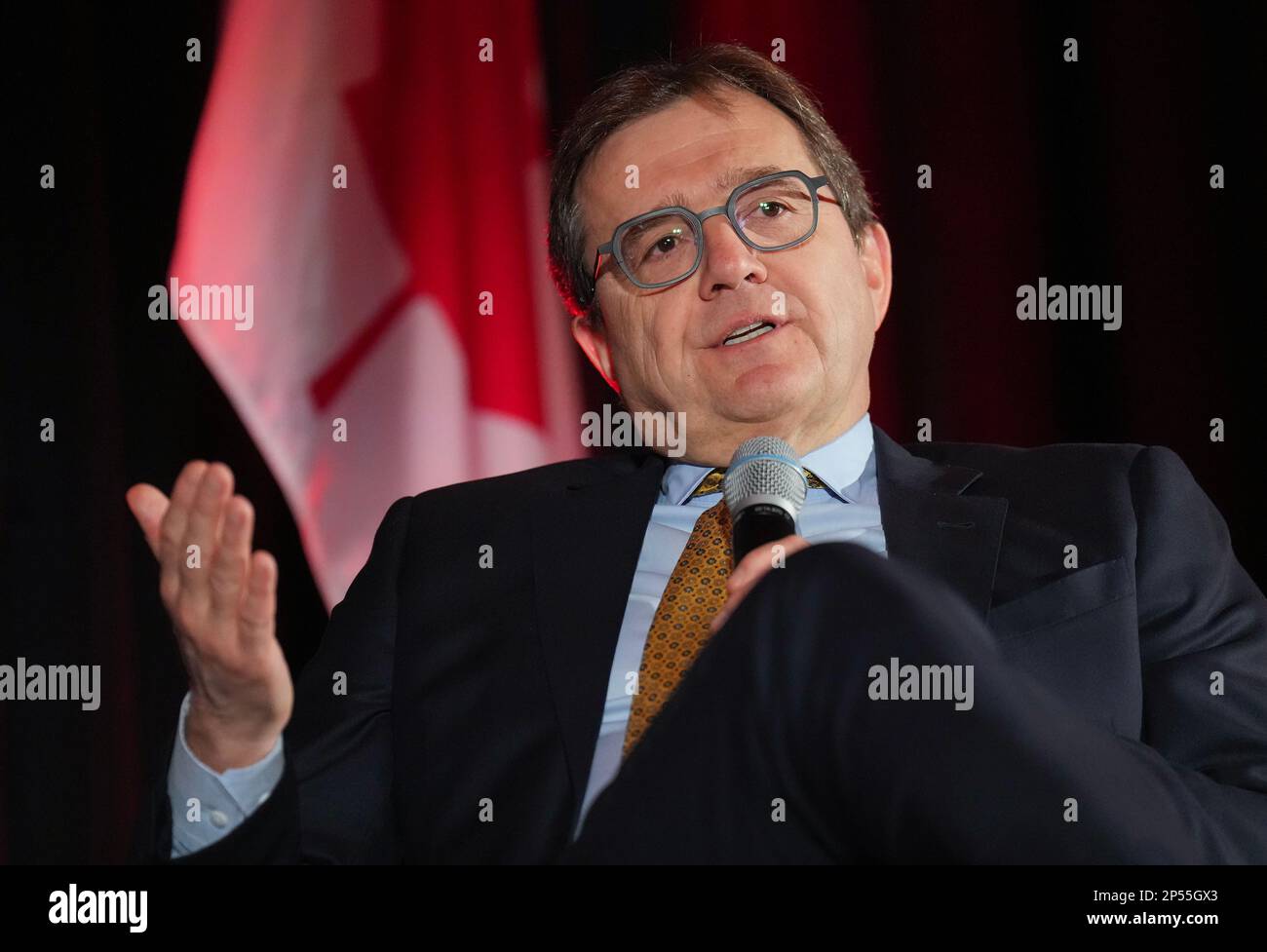 Jonathan Wilkinson, Minister für natürliche Ressourcen, spricht auf der ...