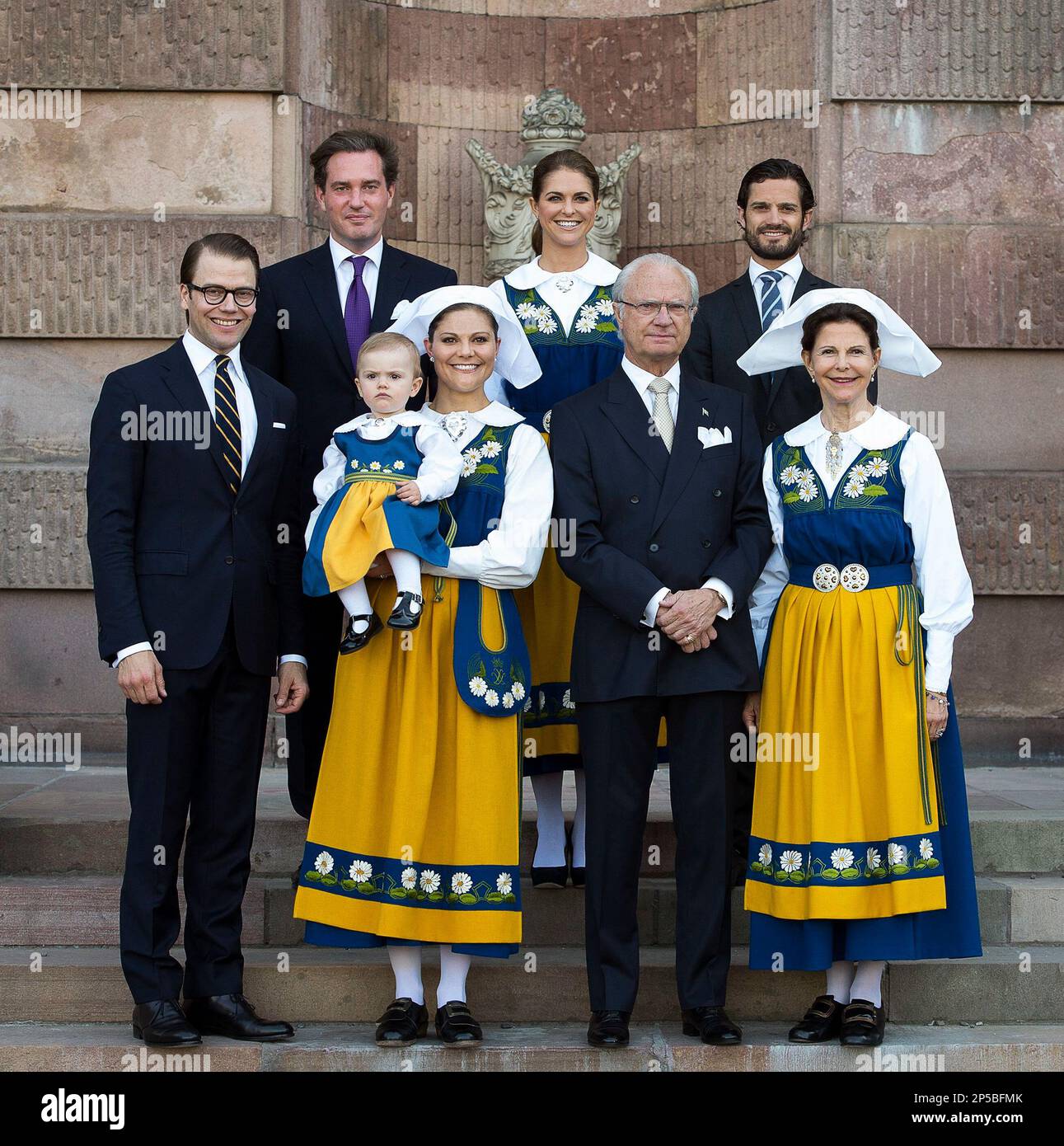 The Swedish Royal family, from left to right, Prince Daniel, Chris O ...