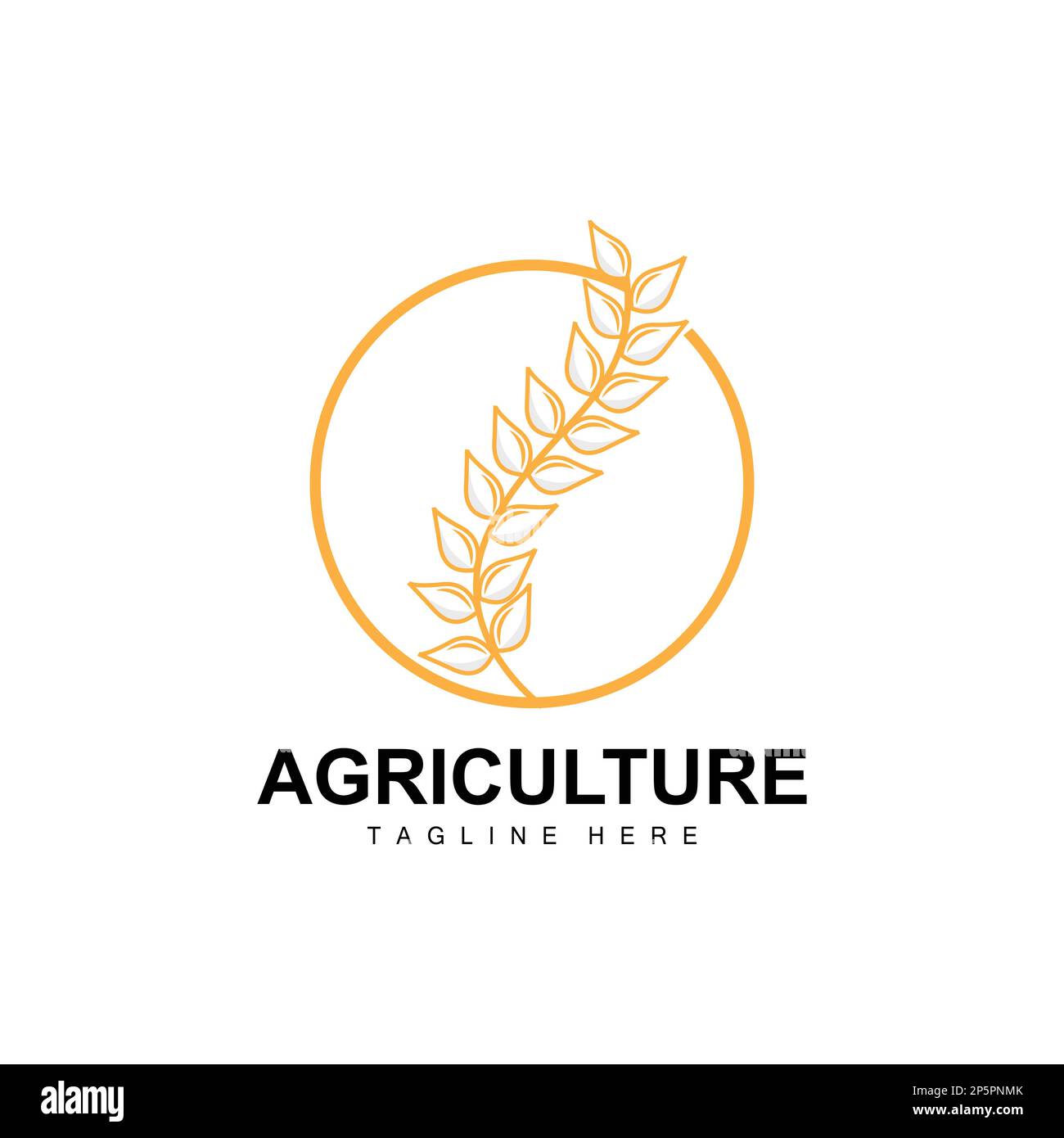 Abbildung: Symbol Für Reis-Logo, Landwirtschaftsdesign, Vektorweizen ...
