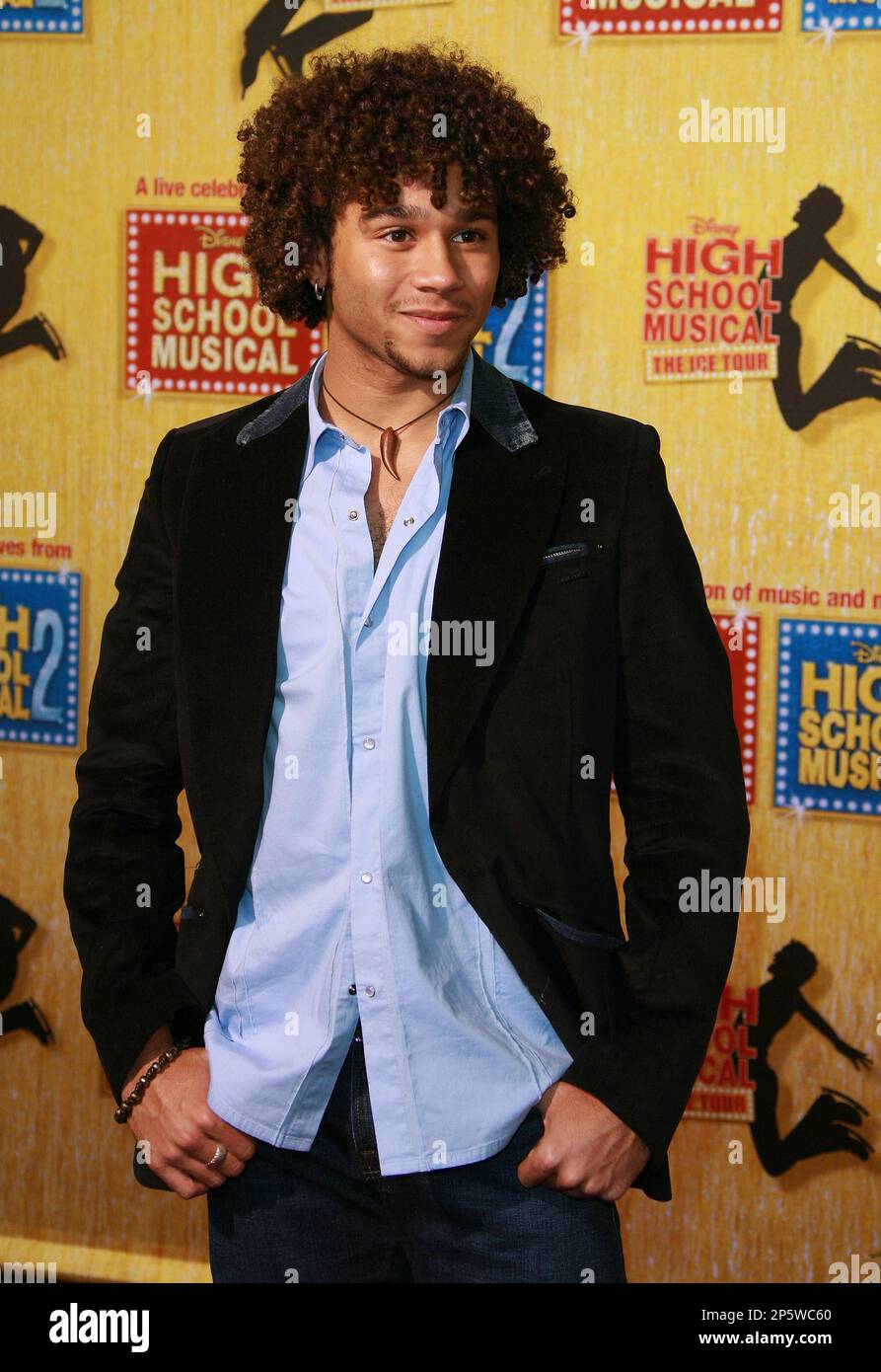 Actor/singer Corbin Bleu arrives at High School Musical: The Ice Tour ...