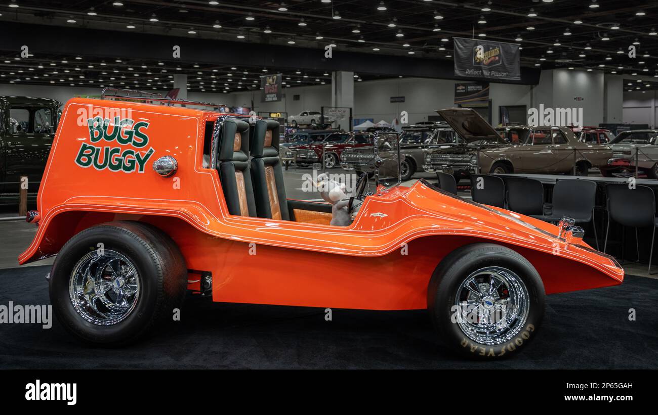 DETROIT, MI/USA - 24. Februar 2023: 1960er Bugs Buggy 1969 Volkswagen ...
