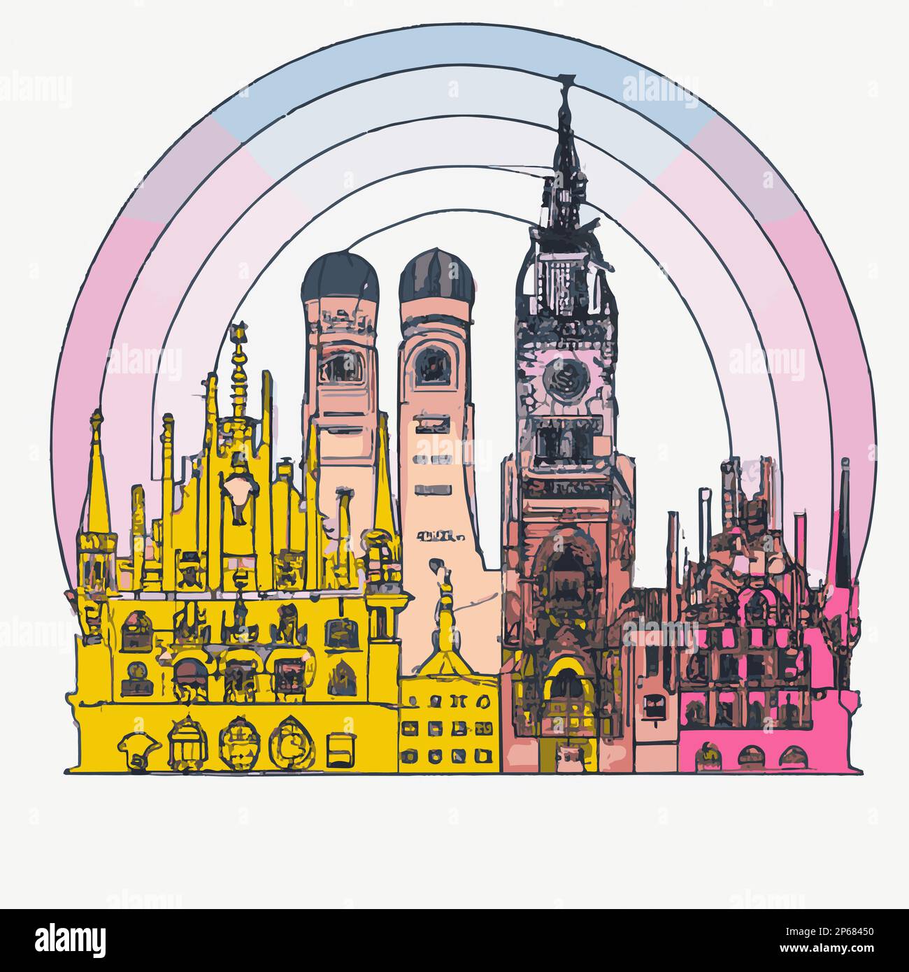 Münchner dom Stock-Vektorgrafiken kaufen - Alamy