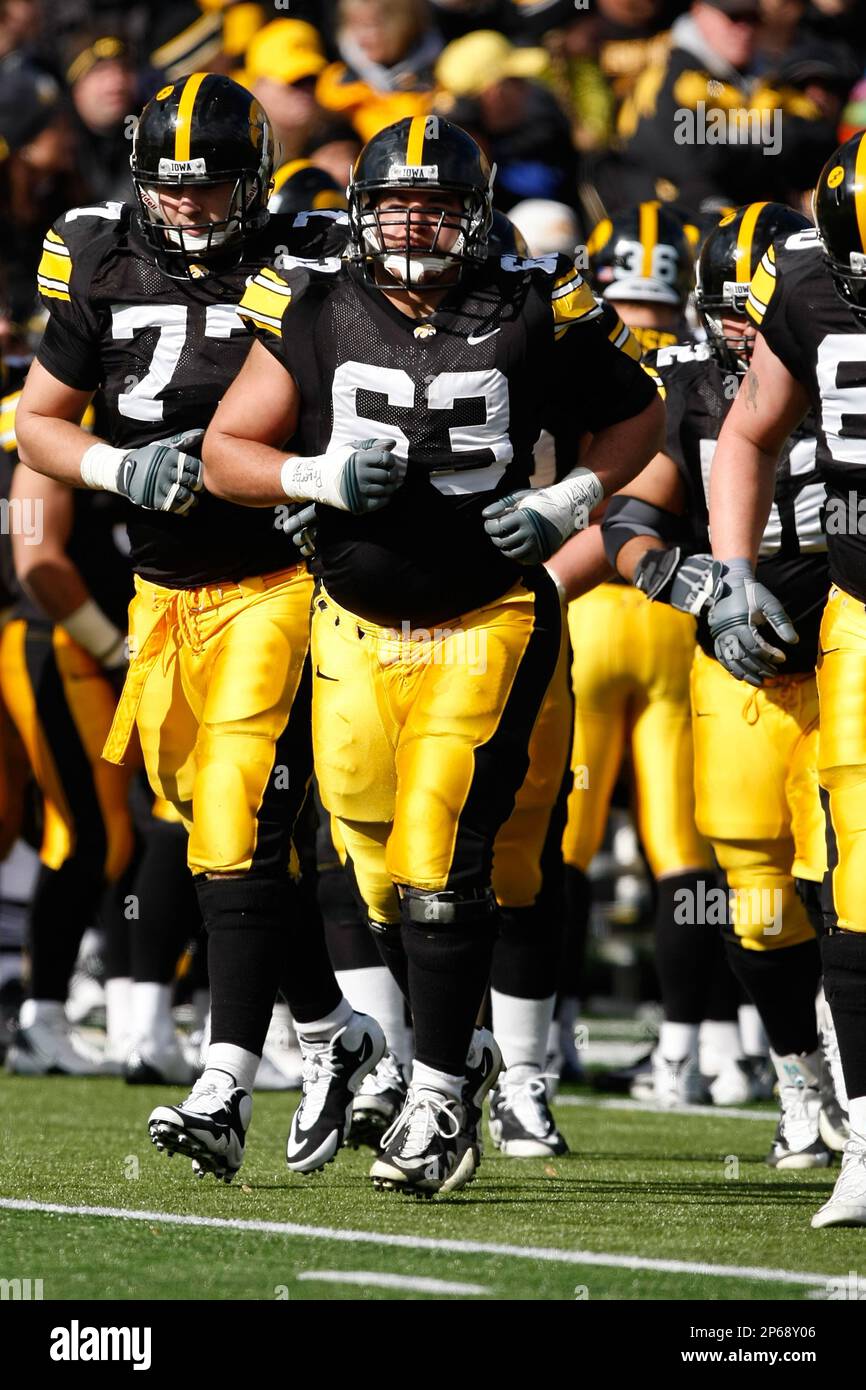 IOWA CITY, IA - OCTOBER 31: Guard Julian Vandervelde #63 of the Iowa ...
