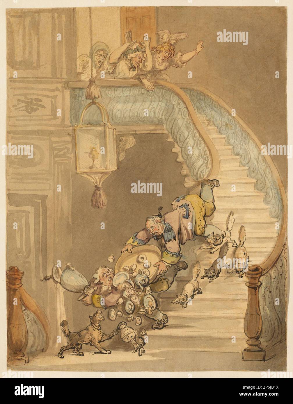 Thomas Rowlandson, die Cat-Astrophie oder Crash to My Grandmother's Old ...