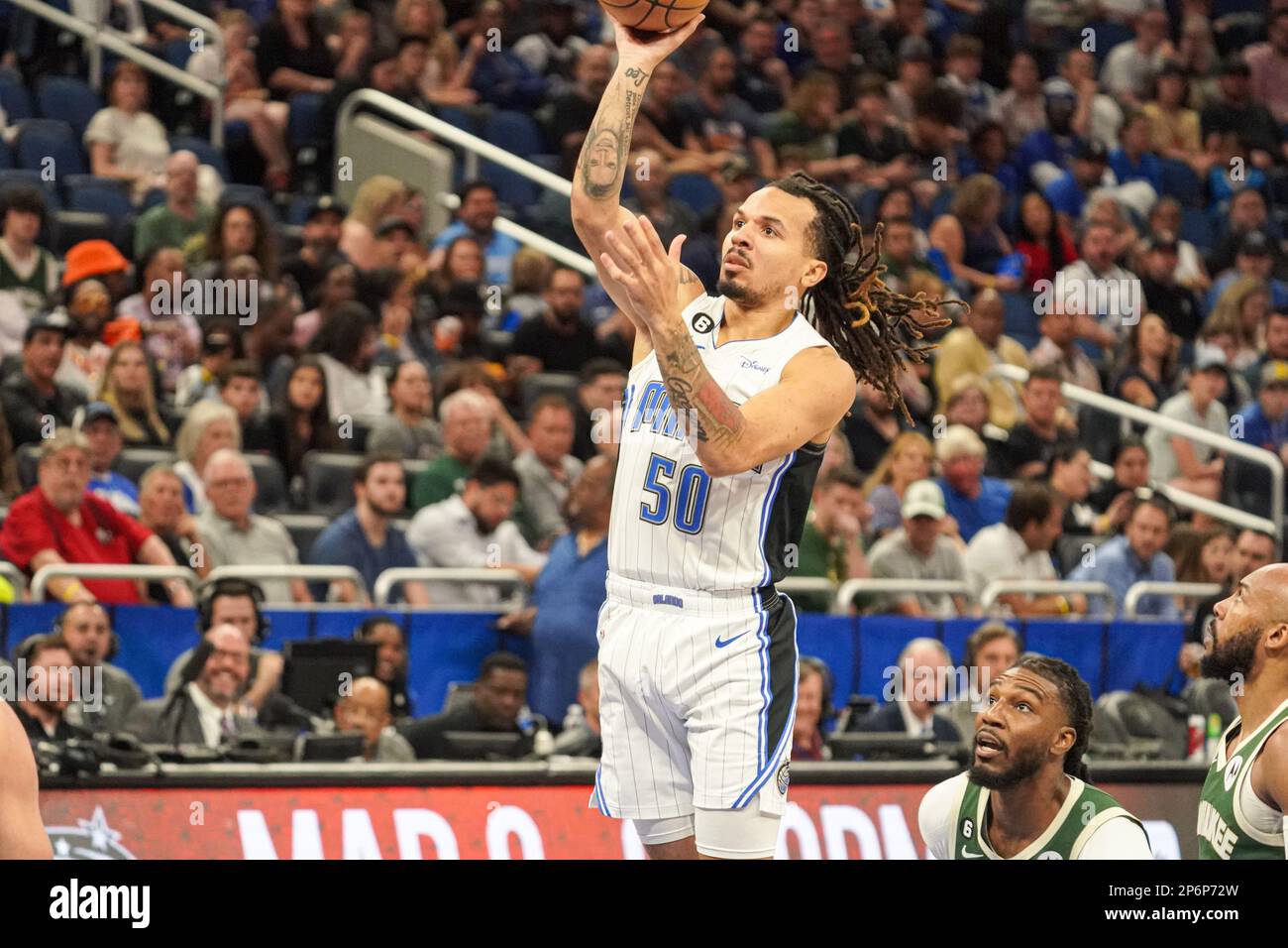 Orlando, Florida, USA, 7. März 2023, Orlando Magic Guard Cole Anthony ...