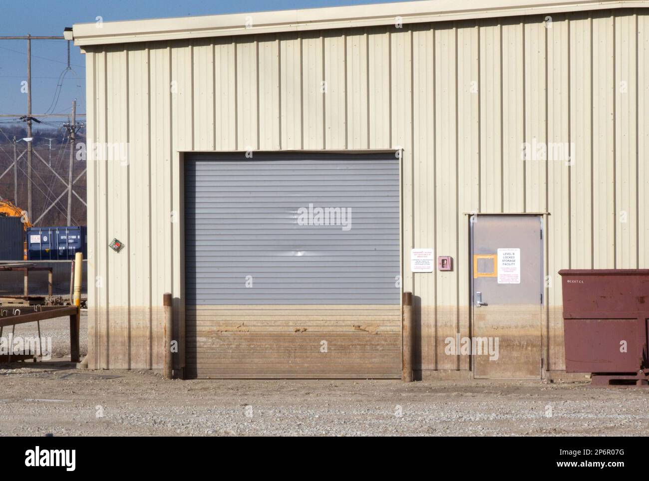 High water marks remain on buildings outside the Fort Calhoun Nuclear ...