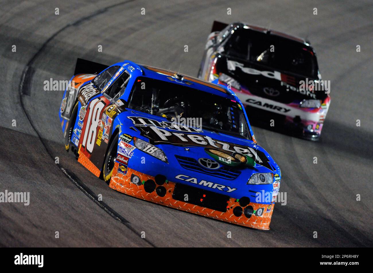 Kyle Busch and Denny Hamlin during the Crown Royal Presents the Matthew ...