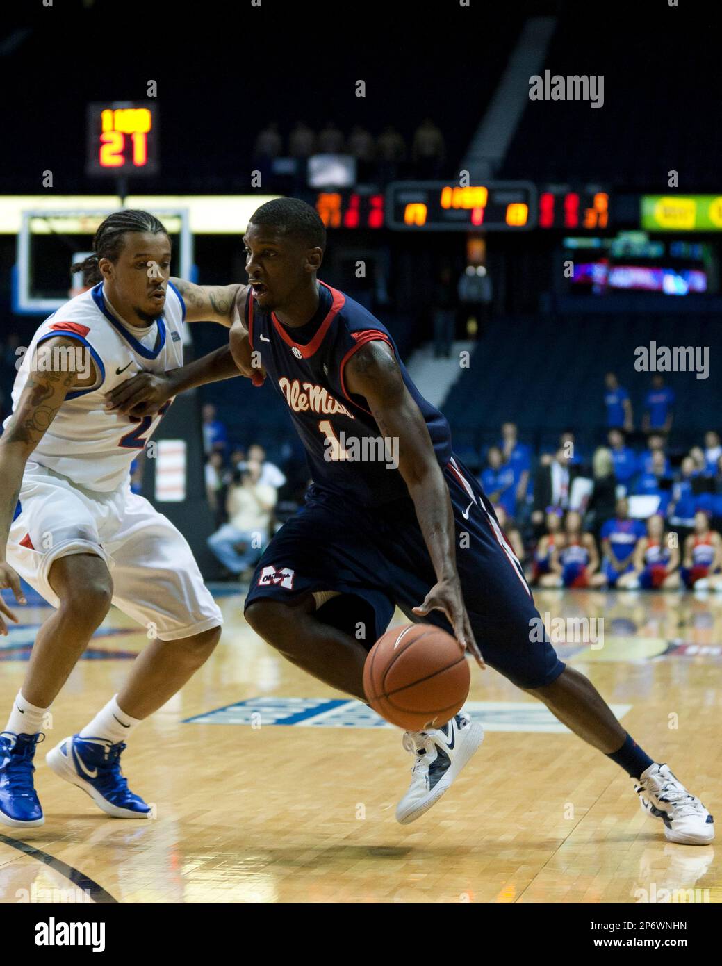 December 01 2011: Ole Miss Rebels forward Terrance Henry drives to the ...