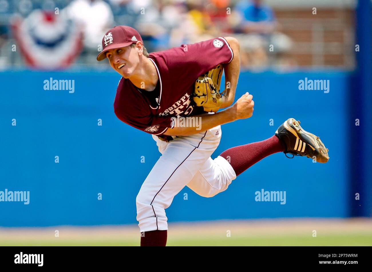June 12, 2011: Mississippi State Bulldogs rhp Devin Jones (32) pitches ...