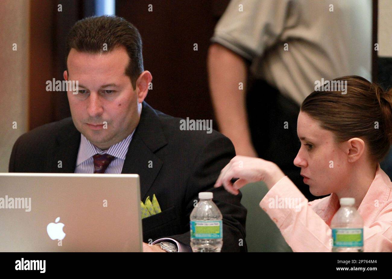 Defense attorney Jose Baez, left, is shown with Casey Anthony during ...