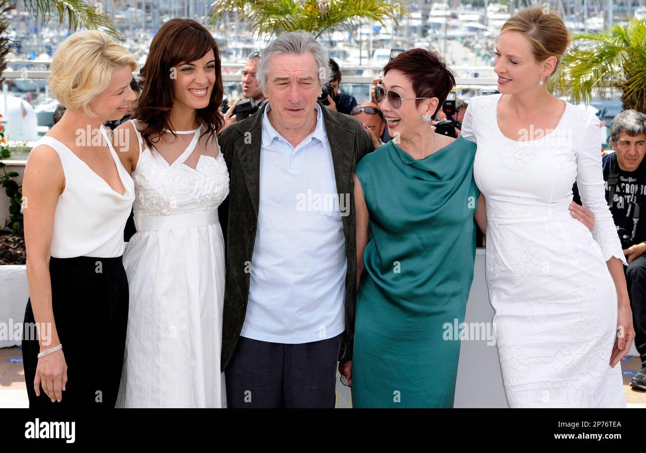 President of the Jury Robert De Niro, centre, poses with jury members ...