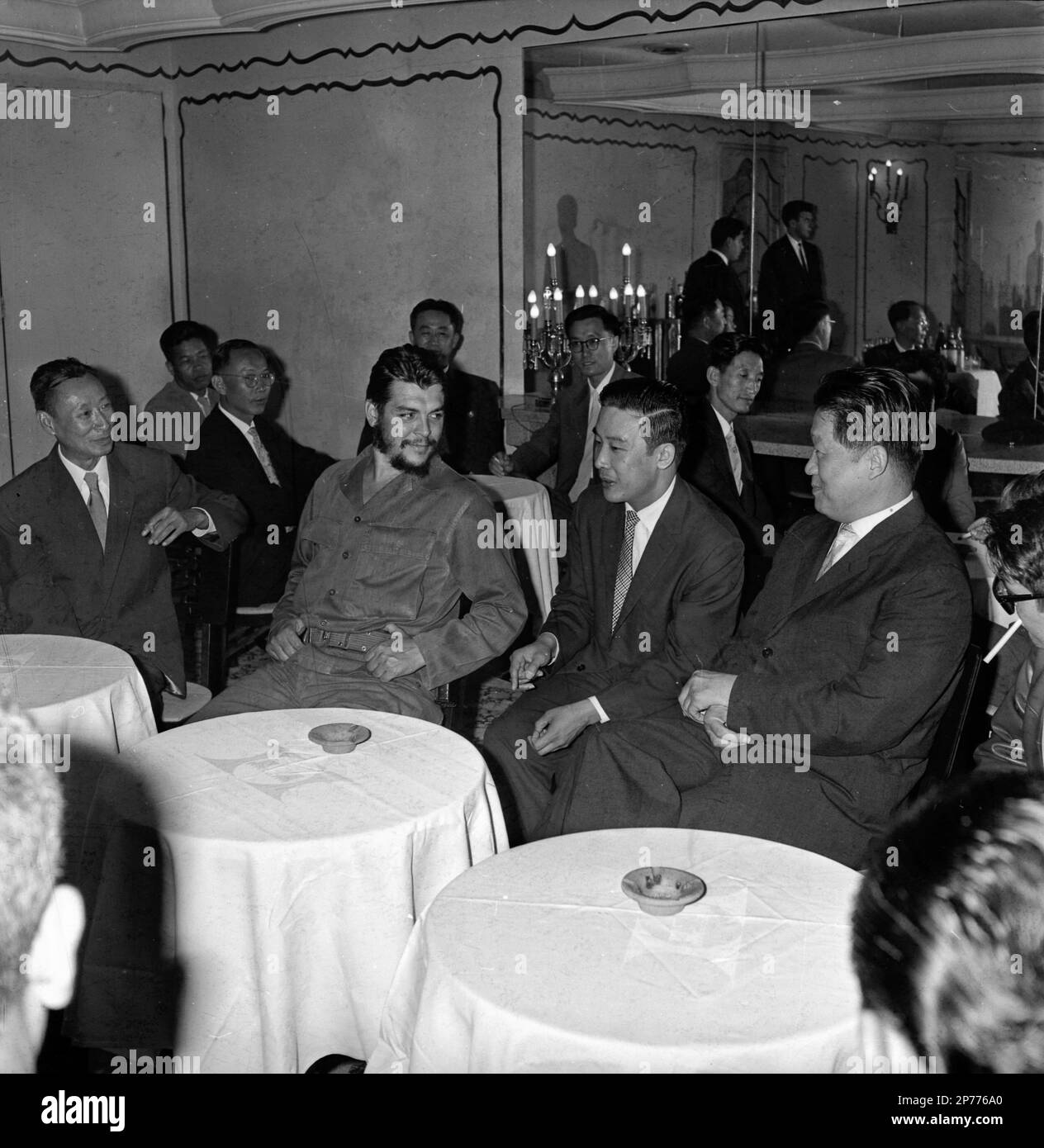Cuban revolutionary hero Ernesto "Che" Guevara, center left, attends a ...
