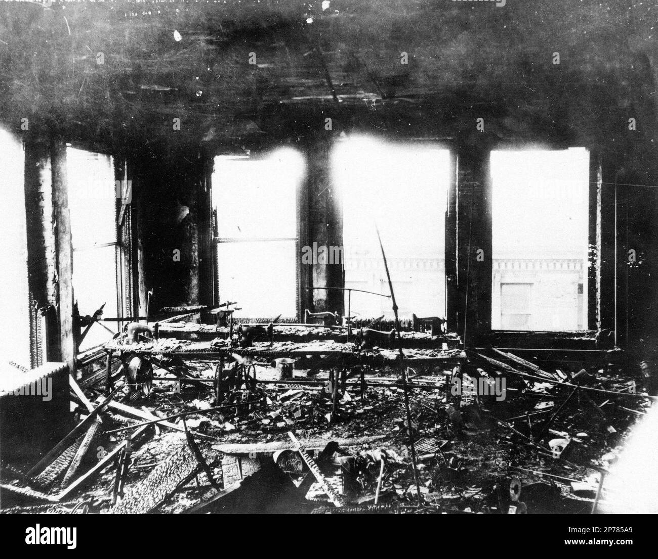 FILE - This 1911 file photo shows the burned out remains of the ...