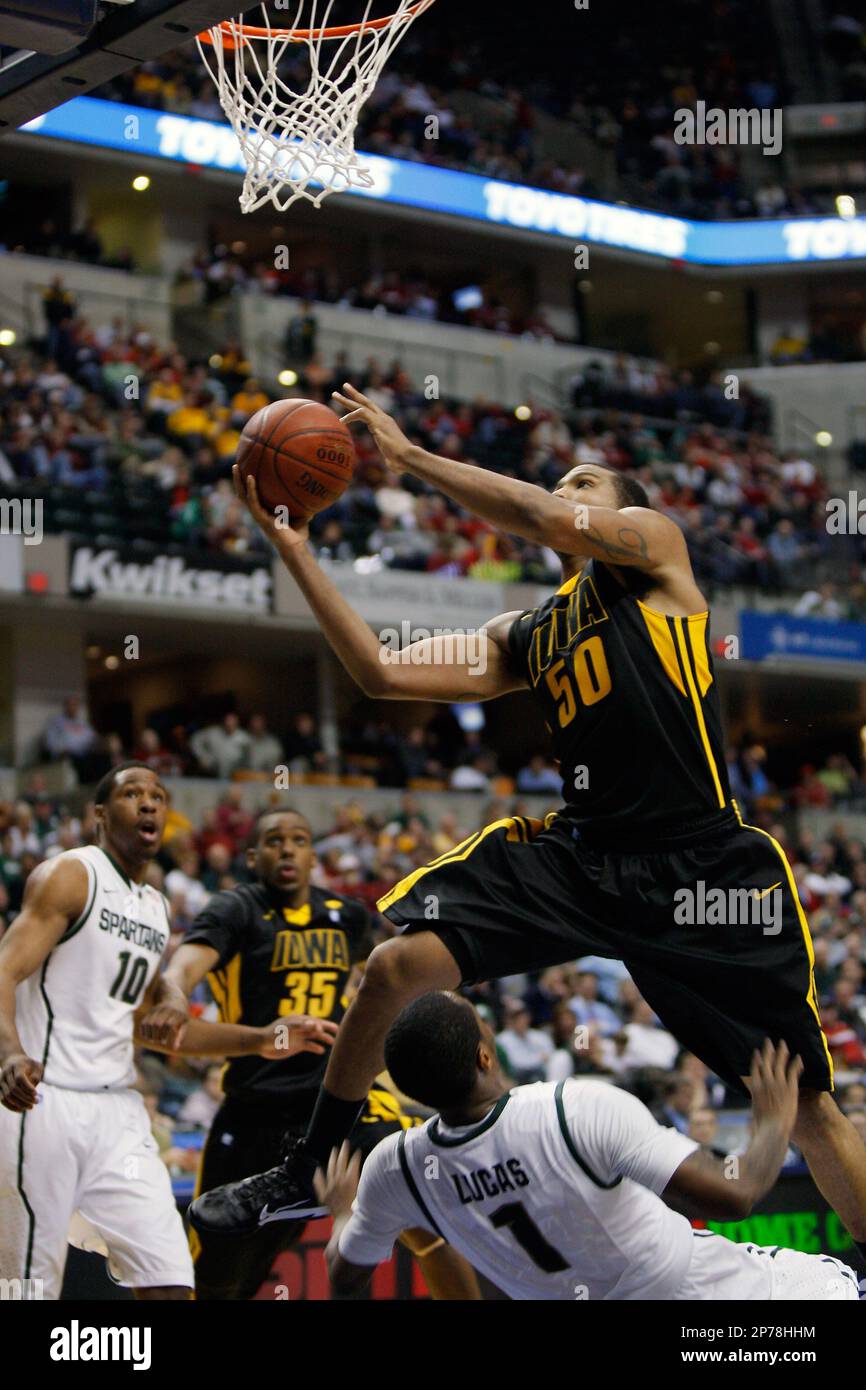 March 10, 2011: Iowa Hawkeyes forward Jarryd Cole (50) draws a blocking ...