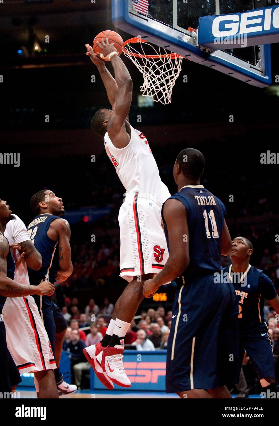 February 19 2011: St. John's forward Justin Burrell (24) makes shot ...