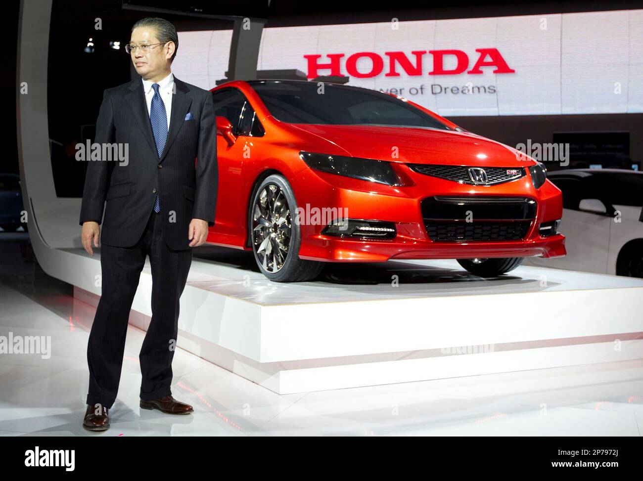 Honda president and CEO Masahiro Takedagawa unveils the ninth ...