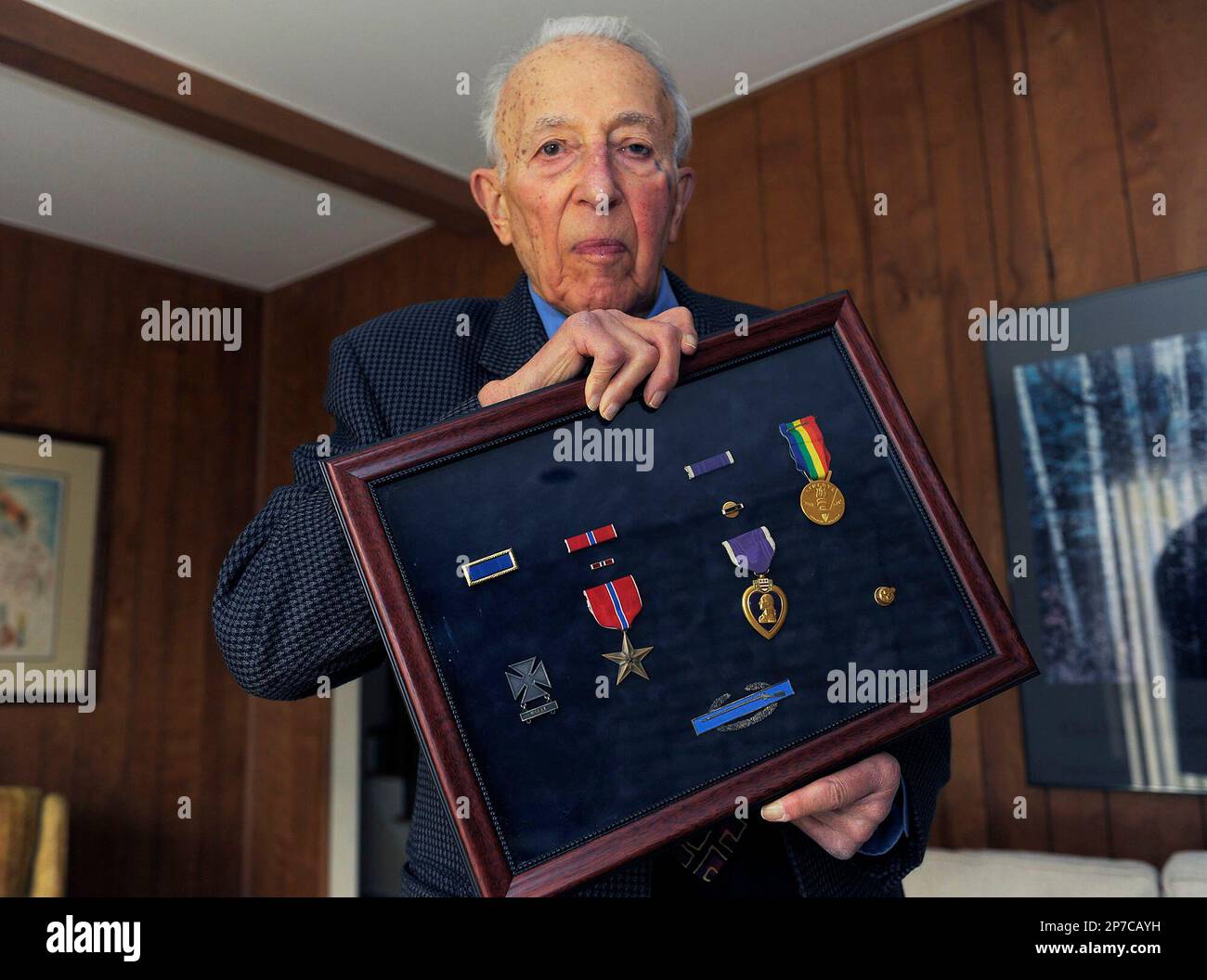 In this photo taken on Nov. 4, 2010, Charles Kaye, 87, of Southfield ...