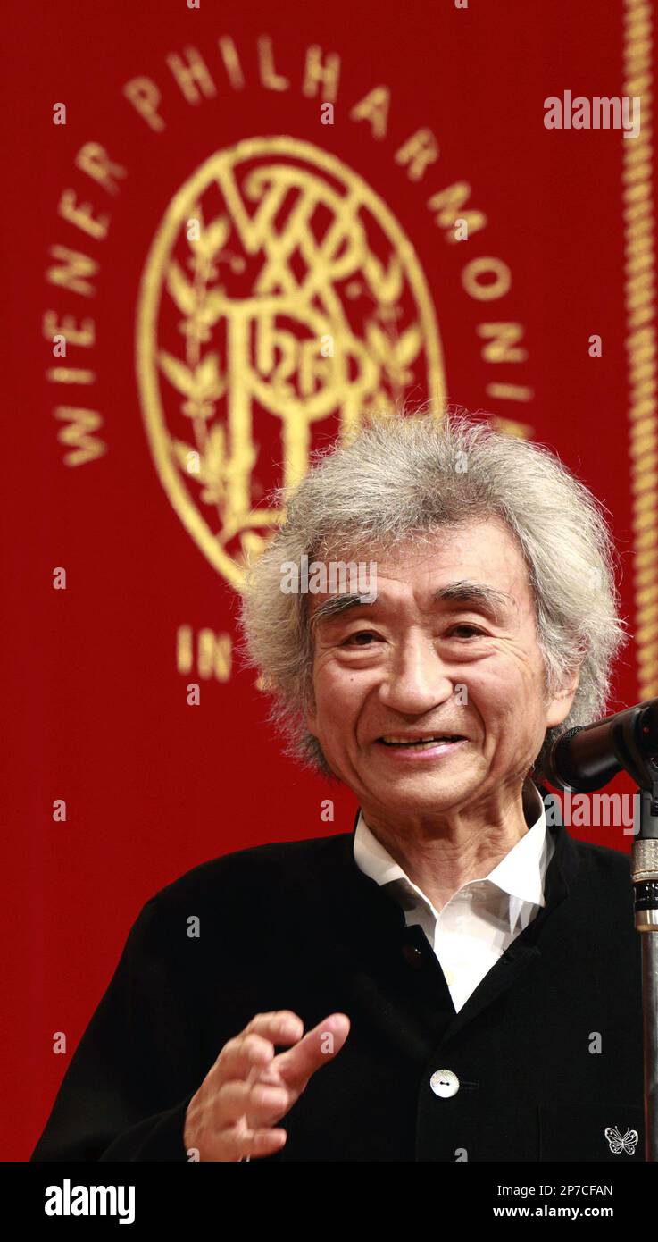 The world-renowned Japanese conductor, Seiji Ozawa, delivers an ...